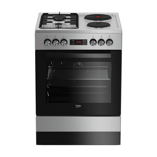 Električni kombinovani šporet Beko FSE 64320 DS (PL+ST), 65 l, Inox